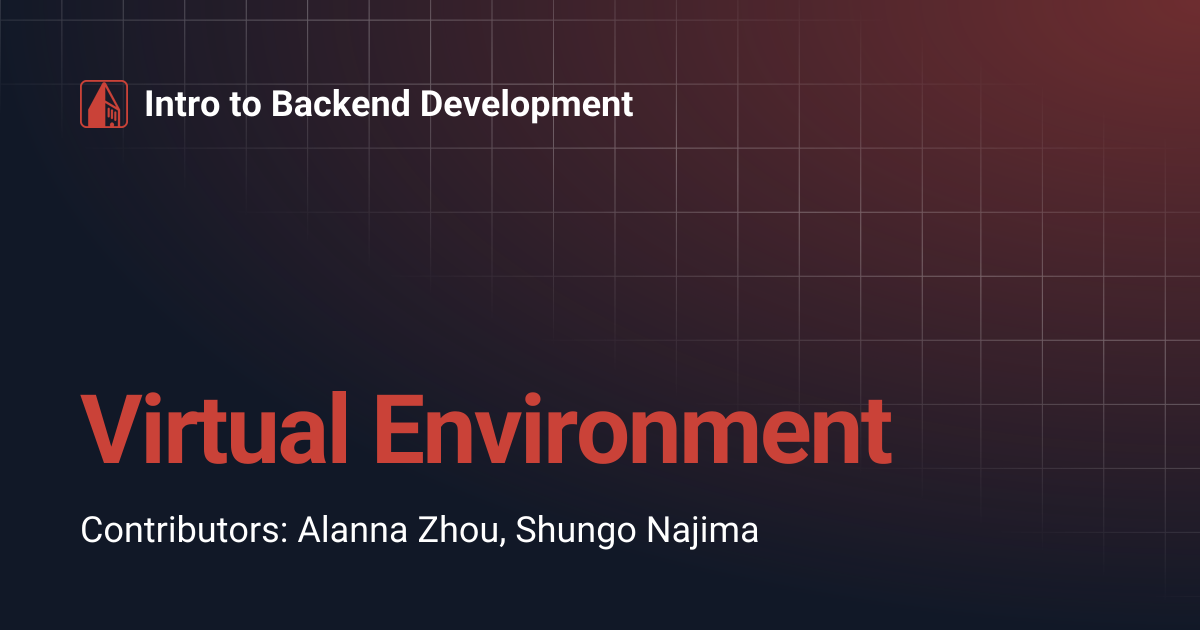 Virtual Environment | Intro to Backend Development